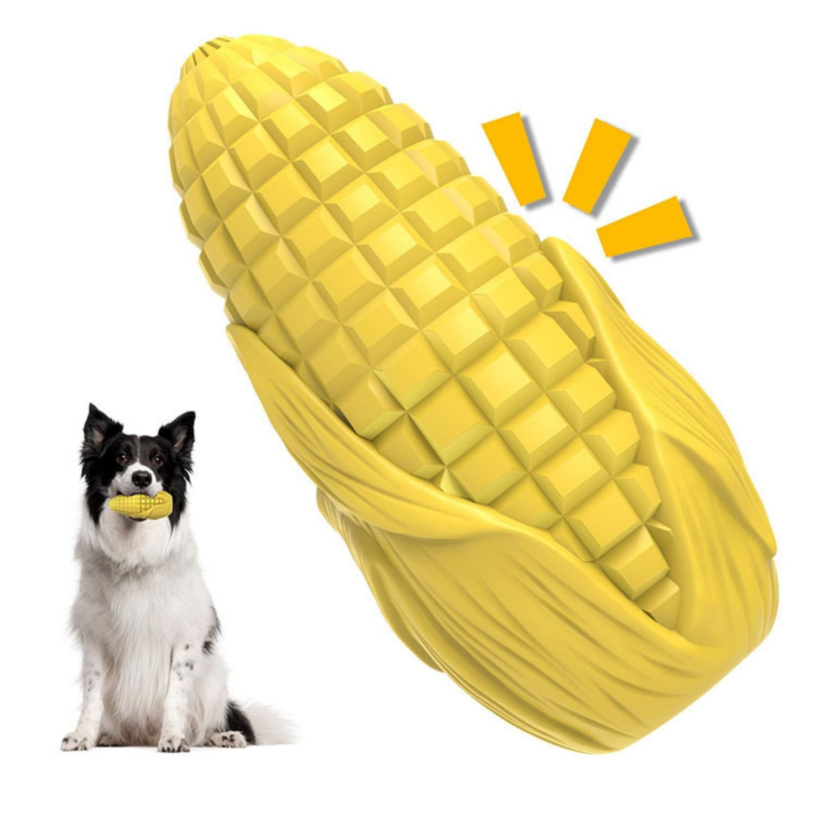 6.3" Realistic Corn Cob Dog Chew Toys - Durable Rubber Toy for ...
