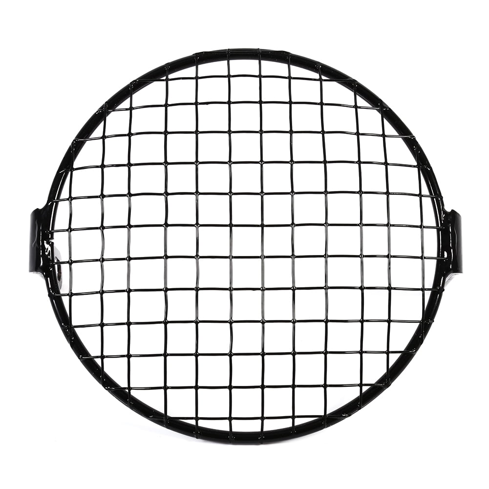 6.3" Retro Motorcycle Grill Side Mount Headlight Lamp Cover Mask Cafe ...