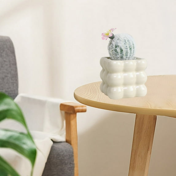 6.3”Small Succulents Cacti Plants Artificial In Ceramic Pots Potted ...