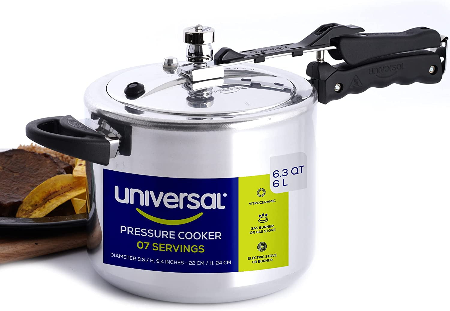 6.3 Quart / 6 Liter) Pressure Cooker, 7 Servings, Aluminum Pressure ...