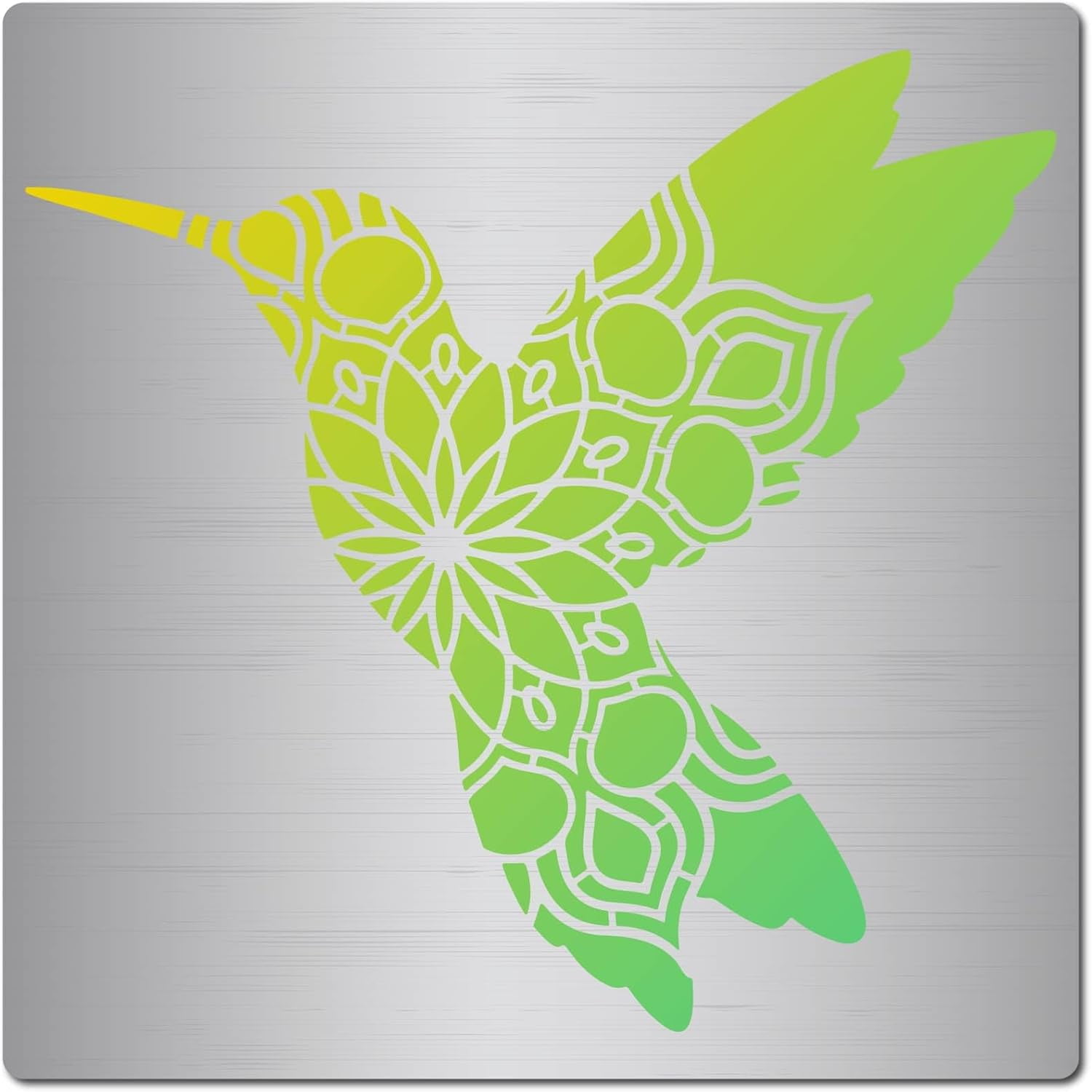 6.3 x 6.3 Hummingbird Metal Stencil Bird Template Bookmark Flying ...