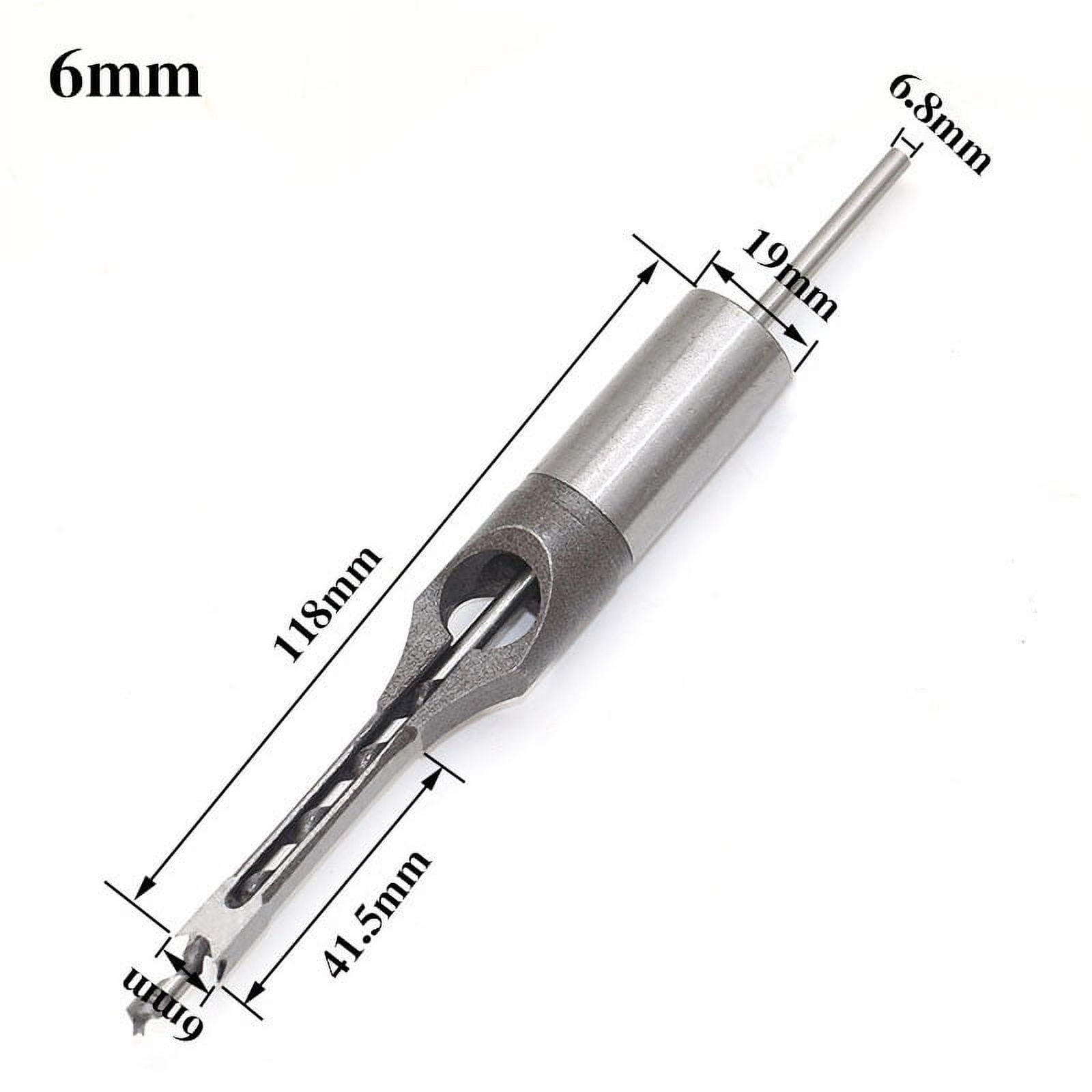 6-30mm Woodworking Square Hole Drill Bit Auger Mortising Chisel ...