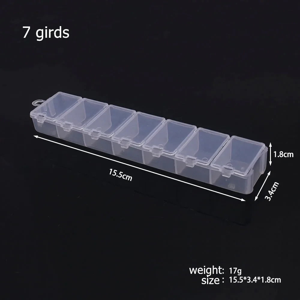 6-32 Compartments Plastic Storage Box Organizer Jewelry Container with ...