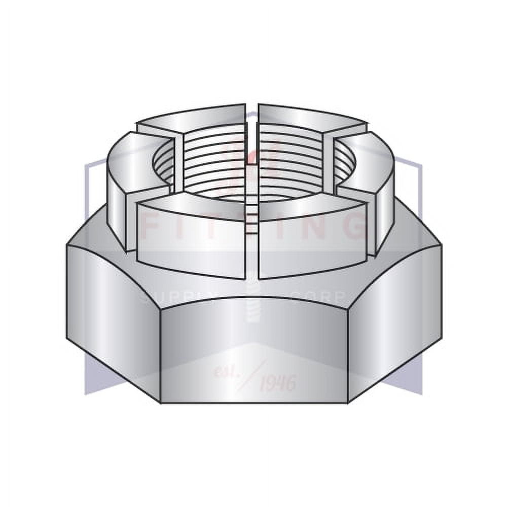 6-32 Flex Type Lock Nuts, Light Hex, Full Height, Steel, Cadmium Plated ...