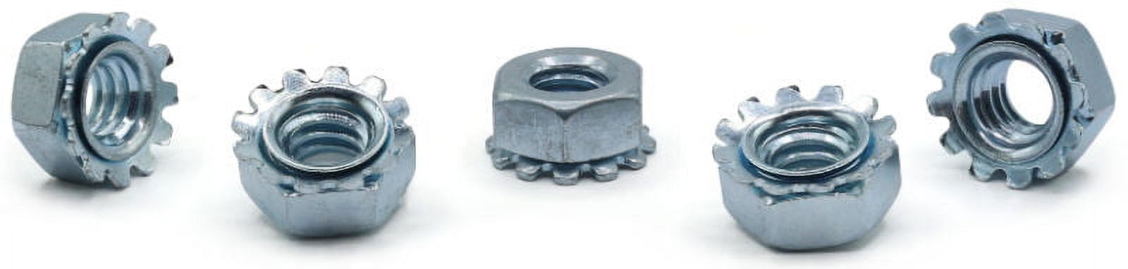 6-32 Hex Keps Nuts / Steel / Zinc - 5000 Piece Carton - Walmart.com