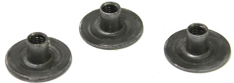 6-32 Round Base Weld Nuts / No Projections / Steel / Plain / 1/4 ...