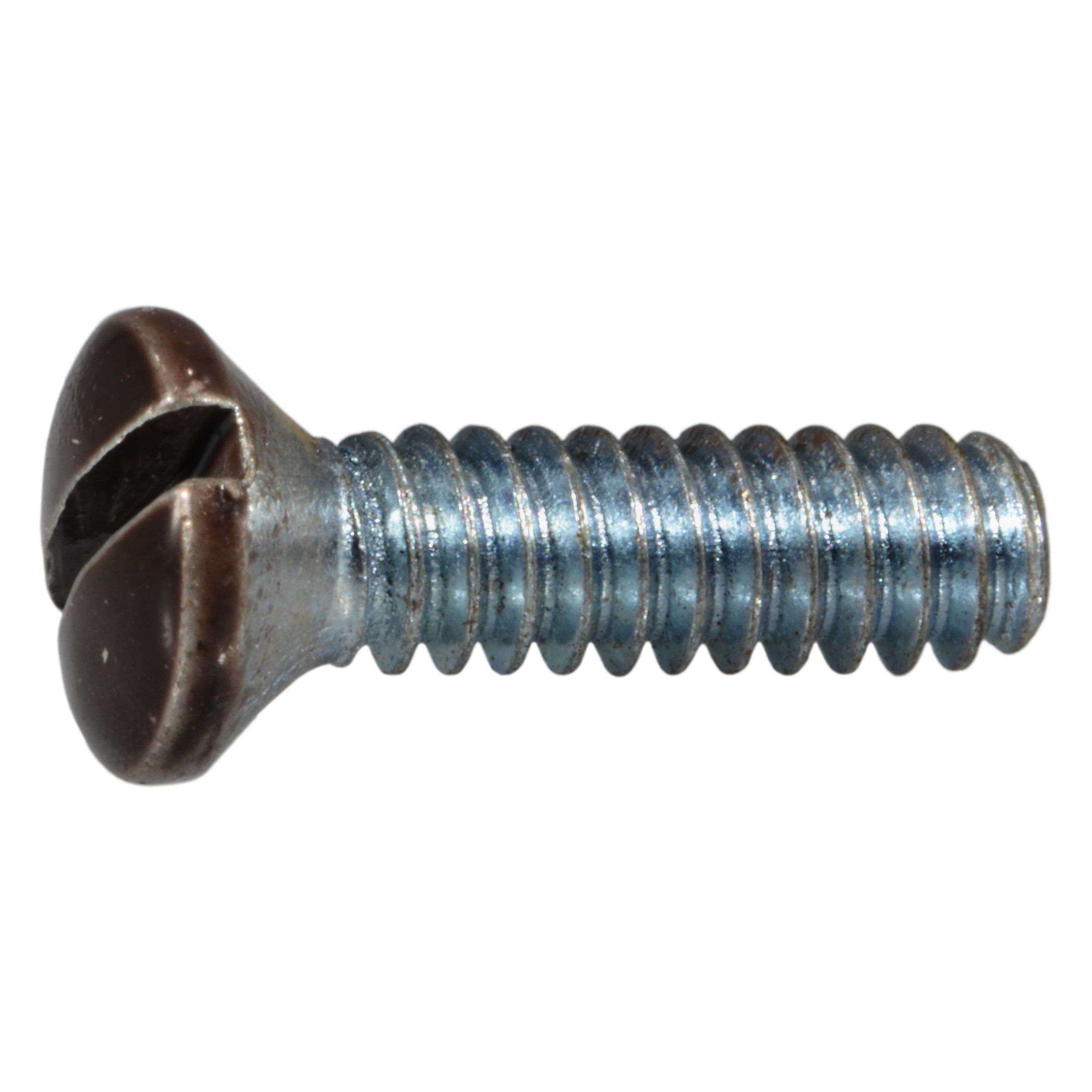 #6-32 x 1/2" Brown Slotted Oval Threaded Switch Plate Screws SPSB-080 ...