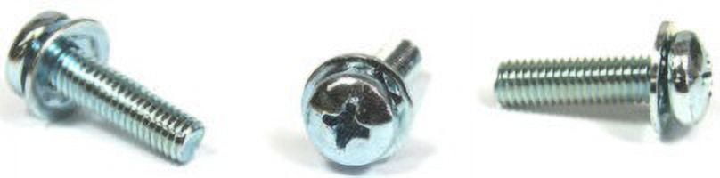 6-32 x 1/2" SEMS Screws / Square Cone Washer / Phillips / Pan Head / 18 ...