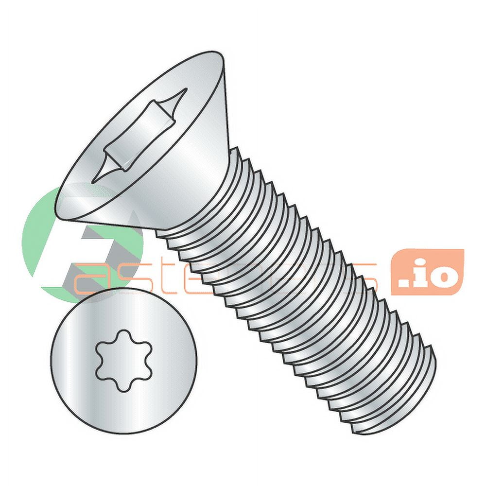 6-32 x 3/4" Machine Screws / Six-Lobe (Torx) / Flat Head / Steel / Zinc (Quantity: 10,000 pcs ...
