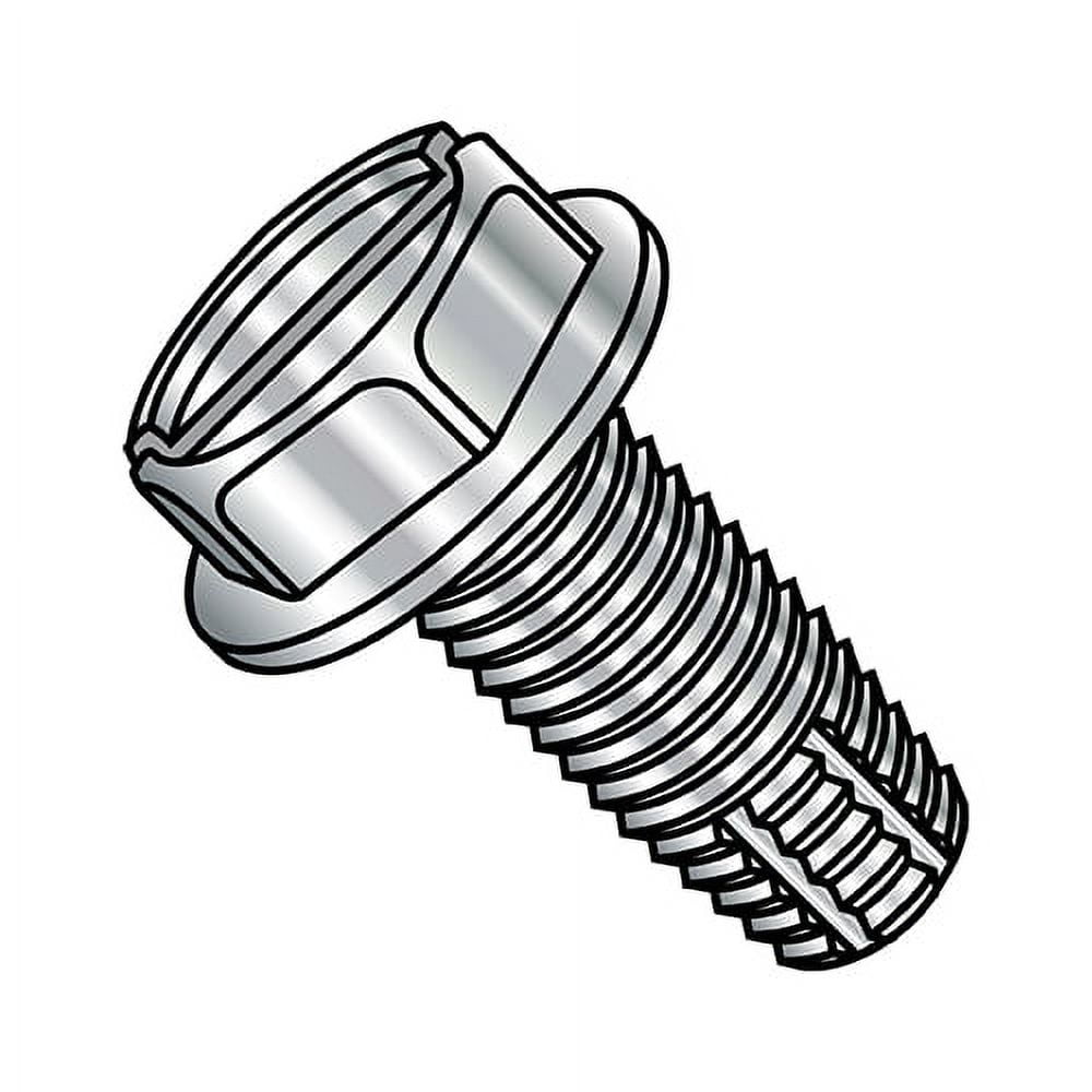6-32X1/2 Slotted Indented Hex Washer Thread Cutting Screw Type F Fully ...
