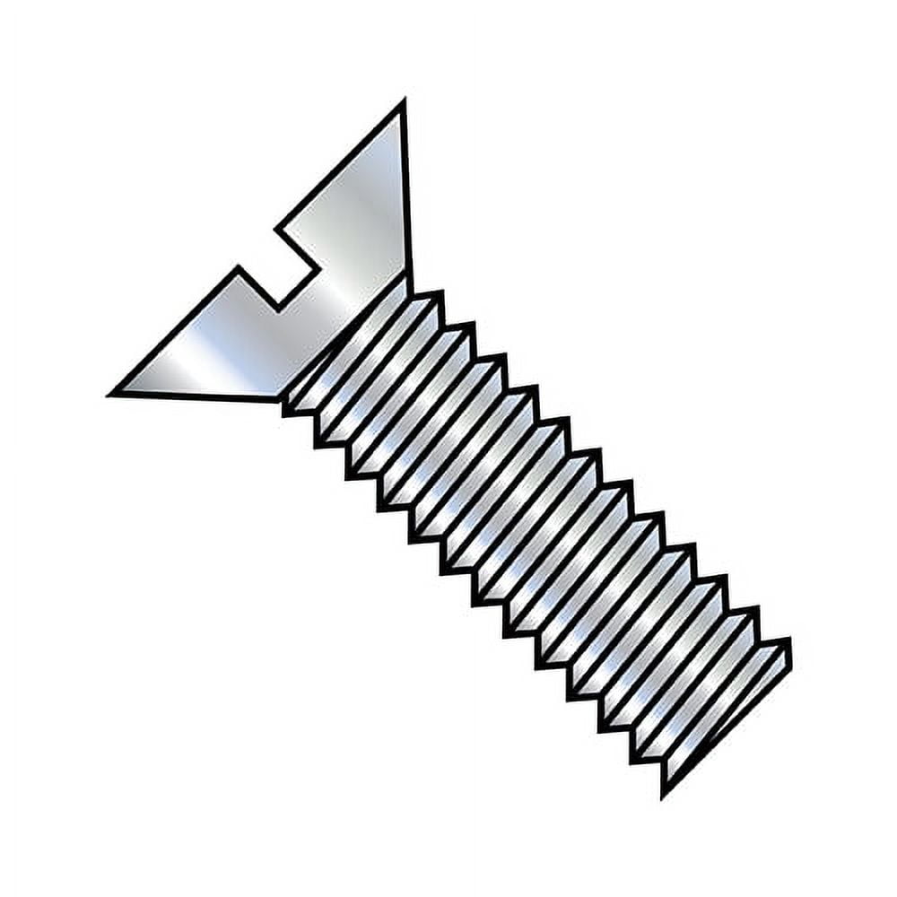 6-32X7/16 Slotted Flat Machine Screw Fully Threaded Zinc (Pack Qty ...