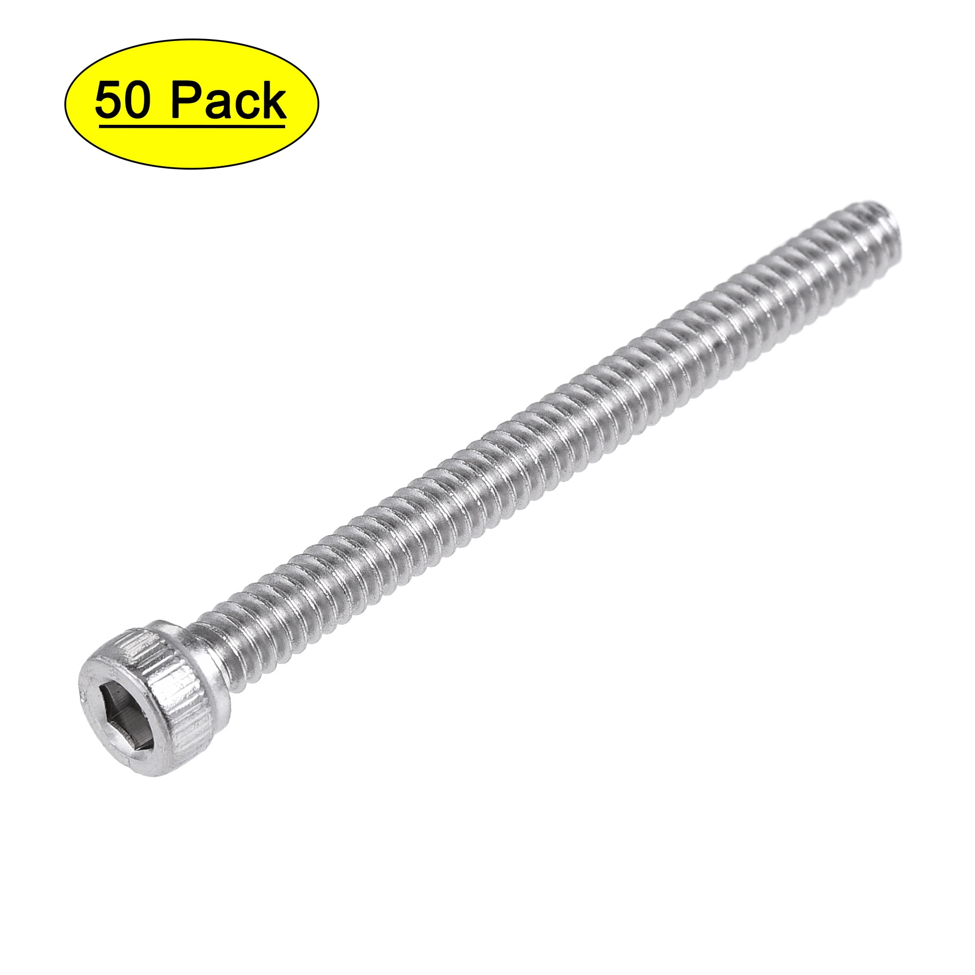 #6-32x1-1/2" Hex Socket Bolts 304 Stainless Steel Polished 50 Pack ...