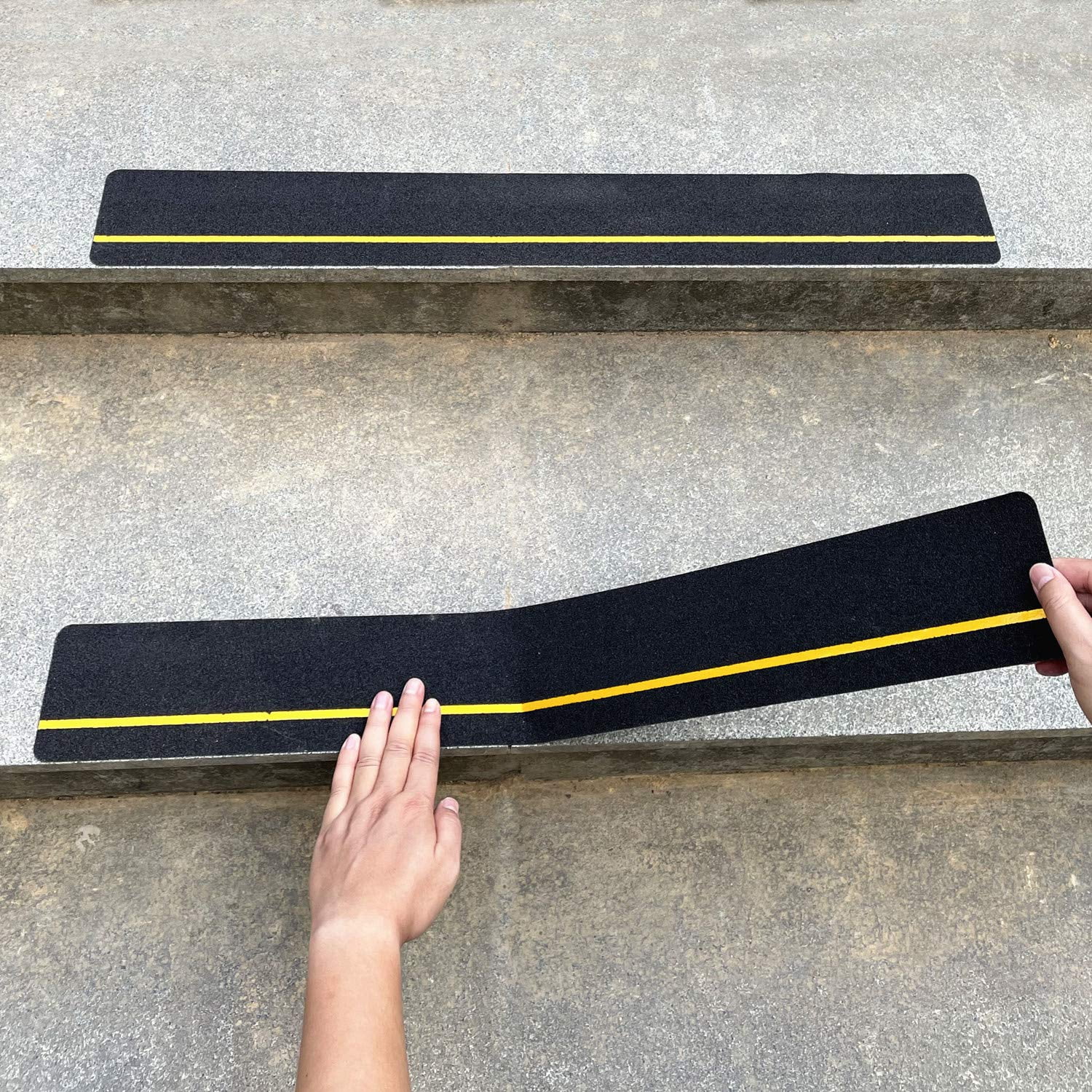 6" x 30" 10Pack Anti Slip Stair Tread with Reflective Strips,Best Grip ...
