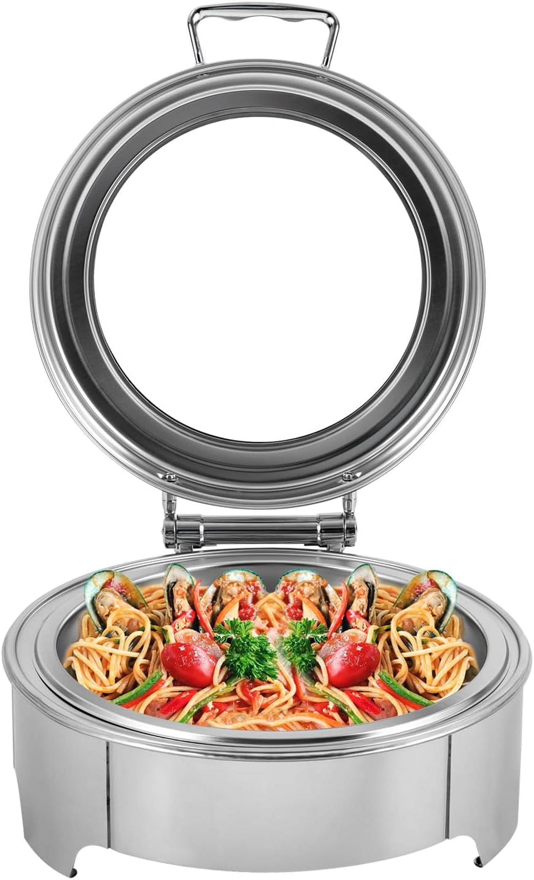 6.34QT Electric Chafing Dish Buffet Set, 400W Stainless Steel Buffet ...