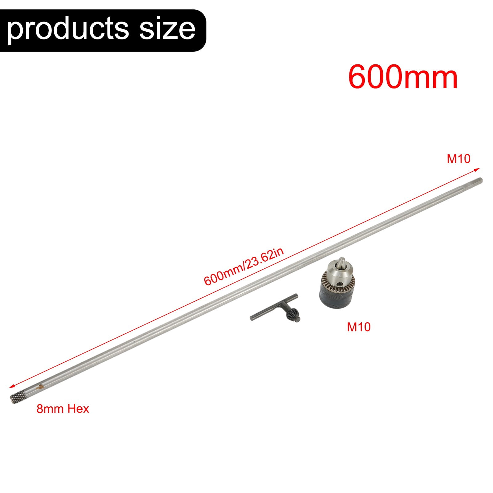 6.35Mm Hex Adapter Deep Hole Drilling Connect Rod Carbide Tipped Metal ...