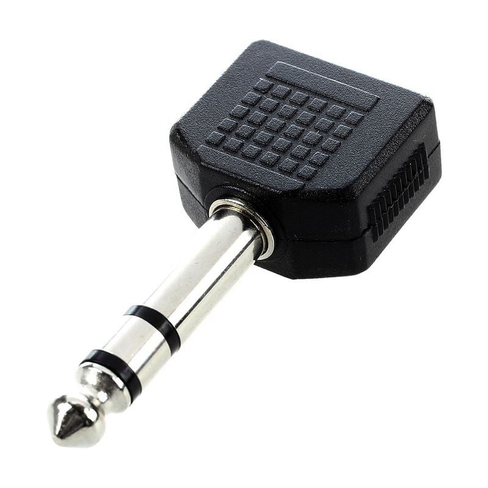 6.35Mm Male Plug To Dual 3.5Mm Stereo Jack Female Socket Splitter ...