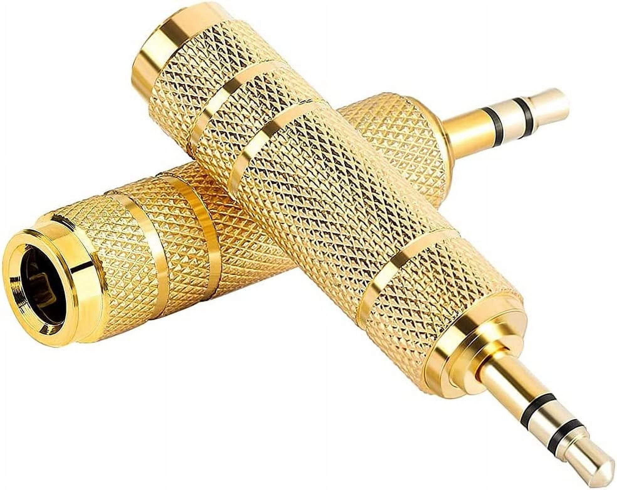 6.35mm 1/4" Female to 3.5mm 1/8" Male TRS Stereo Audio Headphone Mic ...