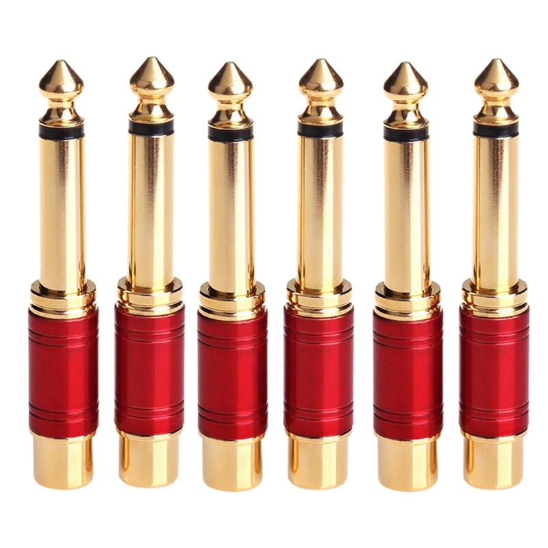 6.35mm 1/4 Inch Male Mono to Female Interconnect Audio Adapter ...