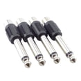 6.35mm 1/4 Inch Stereo Male to Female Adapter Connectors Video ...