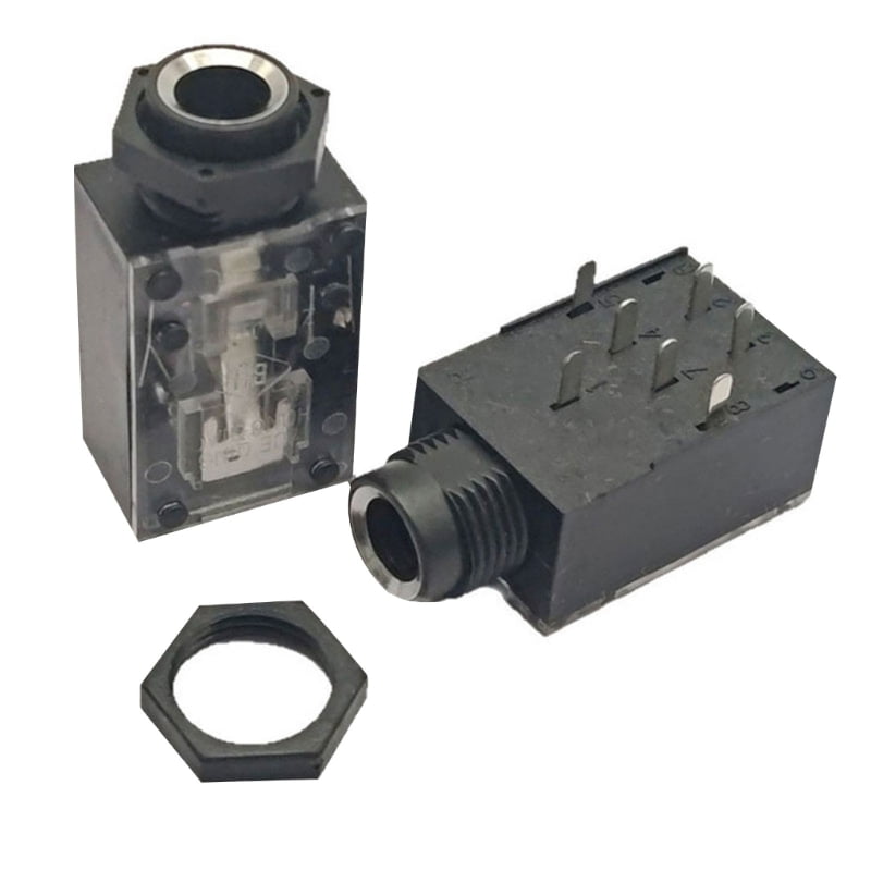 6.35mm 7Pin Female Audio Jack Dual Channel Microphone Socket For ...