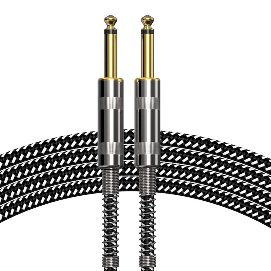 6.35mm Cable Male Connectors Wire Extender Cord Line for Guitar Piano ...