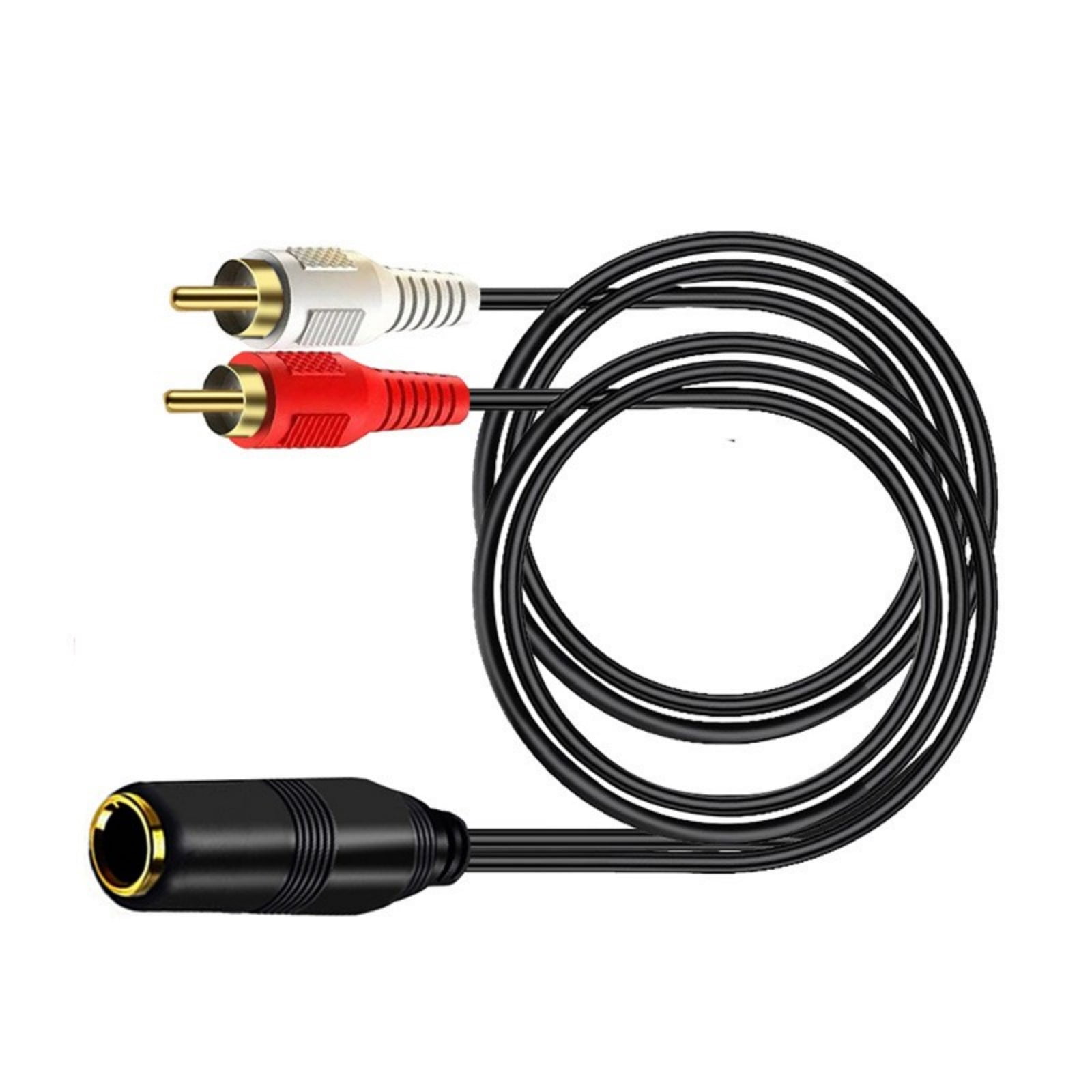 6.35mm Female to Male Y Splitter Sound Cord 1/4inch to Music Cable for ...