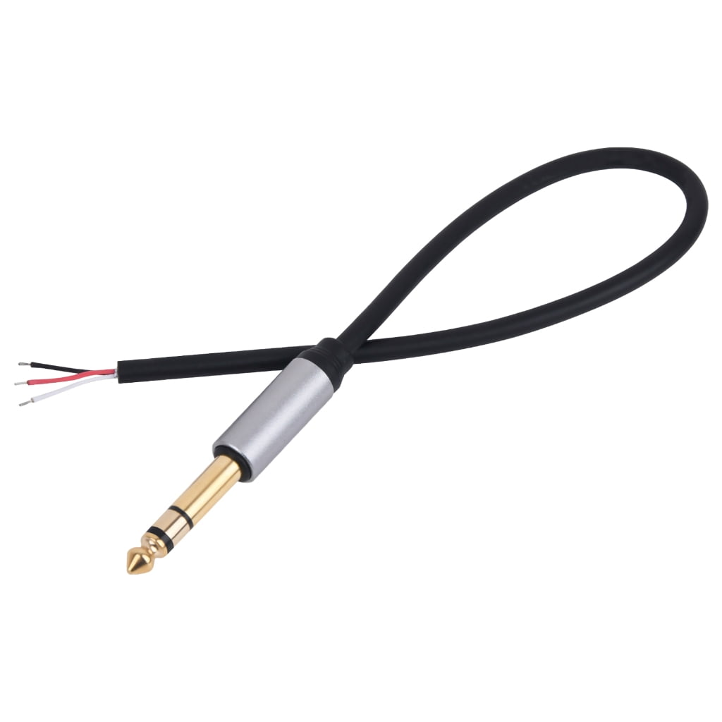6.35mm Male Plug to Bare Wire Open End Cable 30cm TRS 2 Poles Mono 1 ...