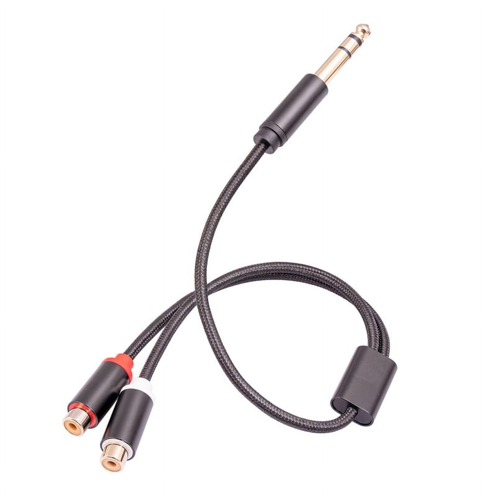 6.35mm Male to Double Lotus Female Audio Adapter Cable, Female to 1/4 ...