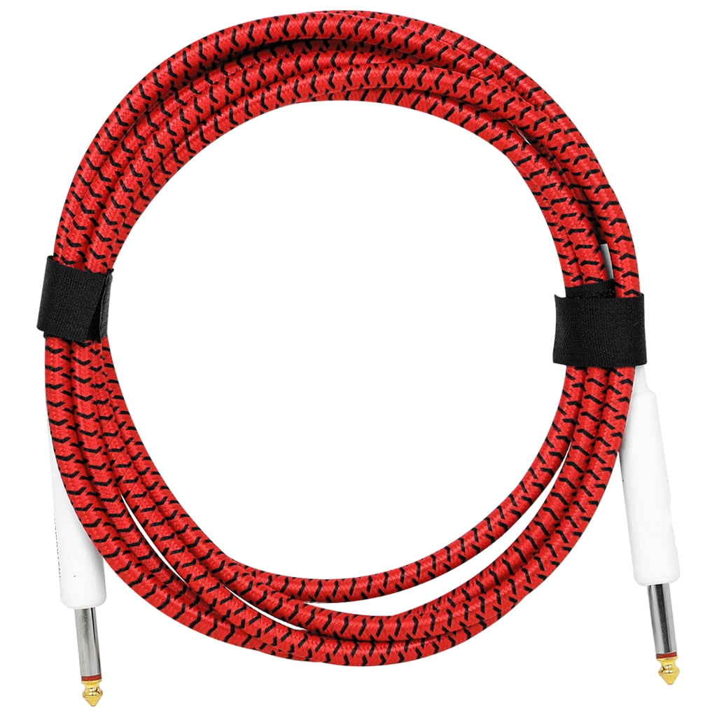 6.35mm Male to Male Braided Shielded Guitar Cable for Electric Guitars ...