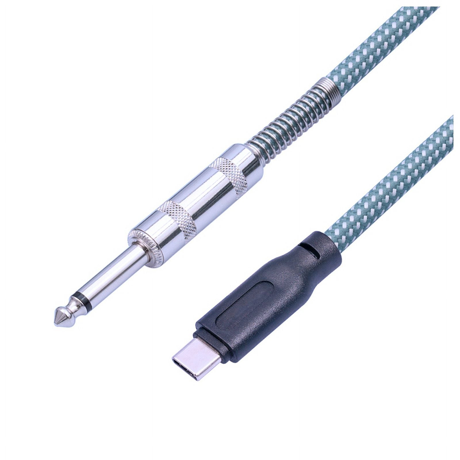 6.35mm Male to USB Type-C Guitar Audio Cable 1/4Inch USB-C Recording ...