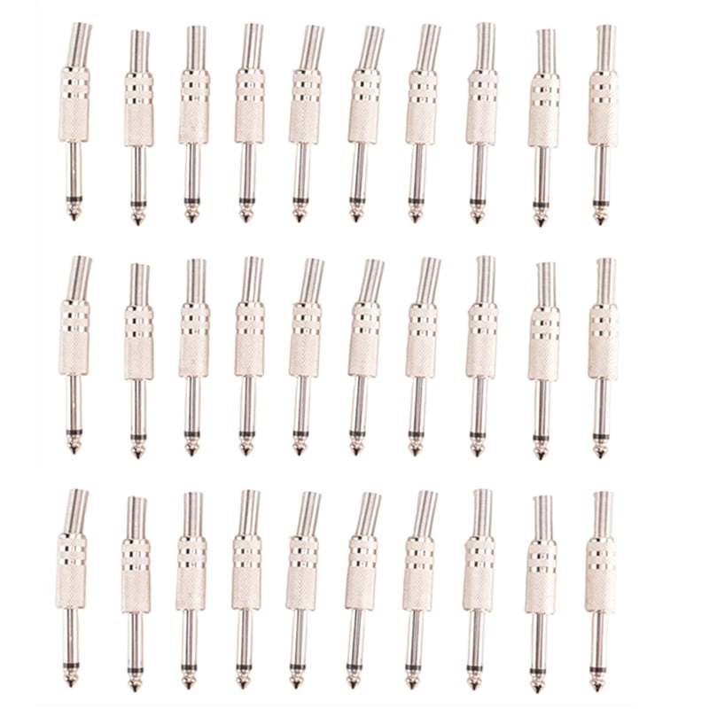 6.35mm Mono Amplifier Plug 1/4Inch Male Mono Monaural Jack Audio Cable ...