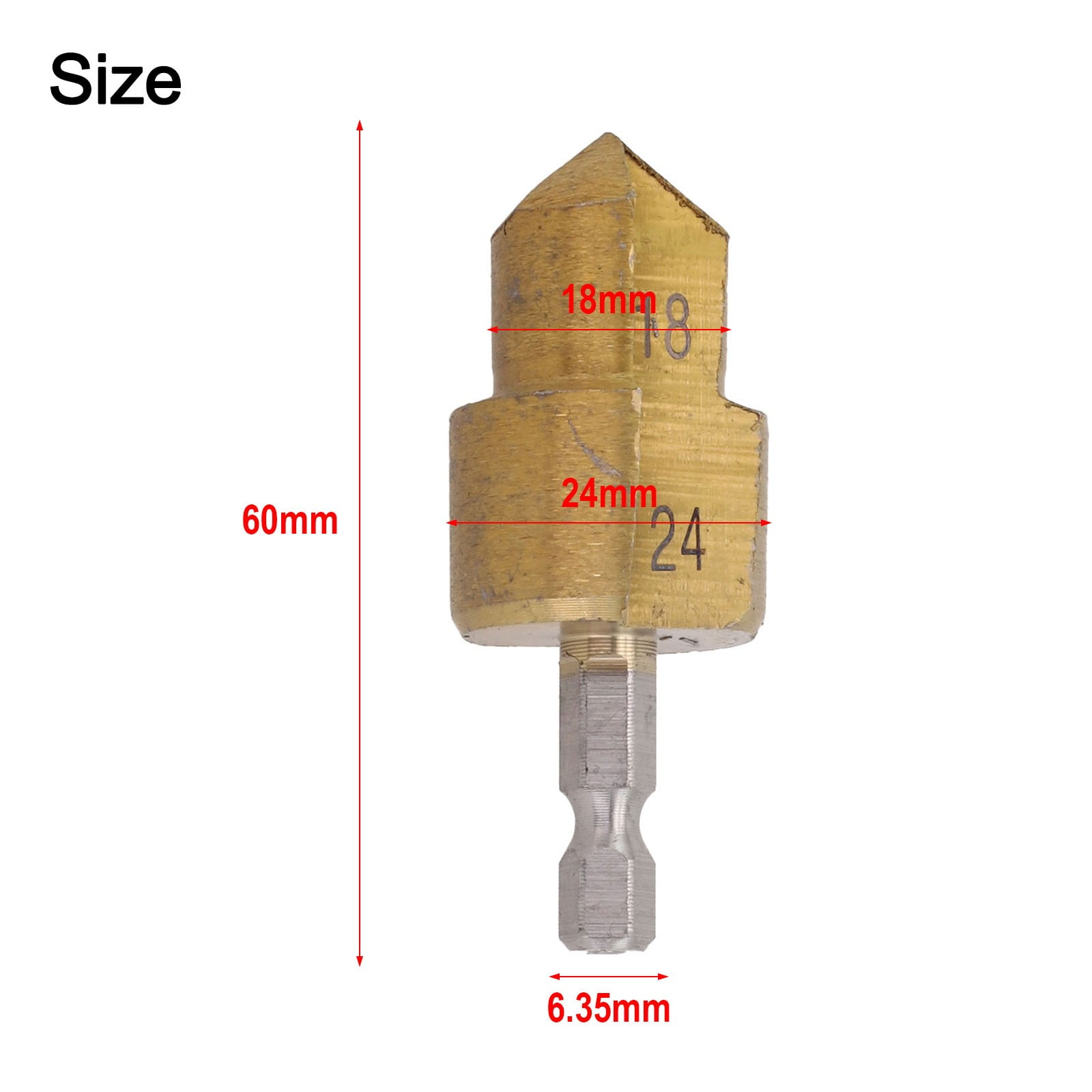 6.35mm PPR Lifting Stepped Drill Bit Hex Shank Water Pipe Connection ...