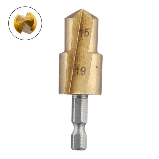 6.35mm PPR Lifting Stepped Drill Bit Hex Shank Water Pipe Connection ...