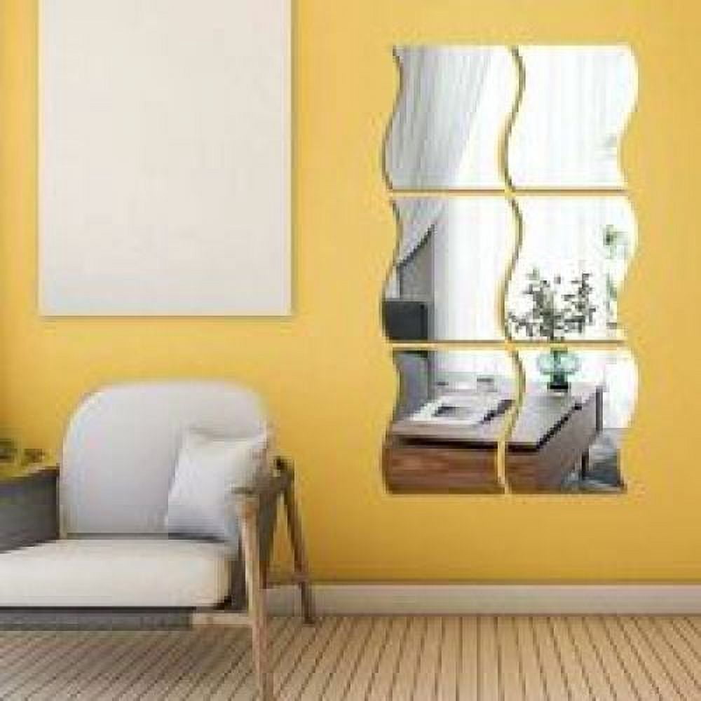 6 3D wall mirrors Acrylic mural decoration For the house, the living ...