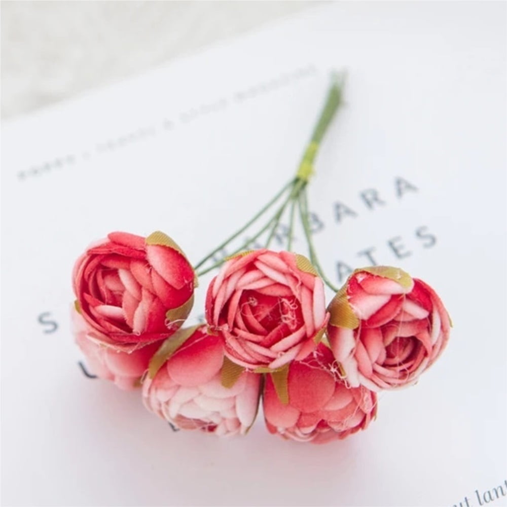 6/3PCS Artificial Flowers Foam MINI Roses Bouquet Home Garden ...