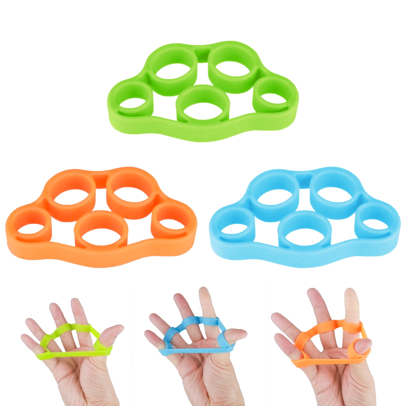 6/3PCS Finger Strength Trainer Exerciser, TSV Hand Grip Strengthener ...