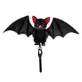6.3in Bat Shaped Keychain Holder Plush Leather Metal Key Ring Gothic ...
