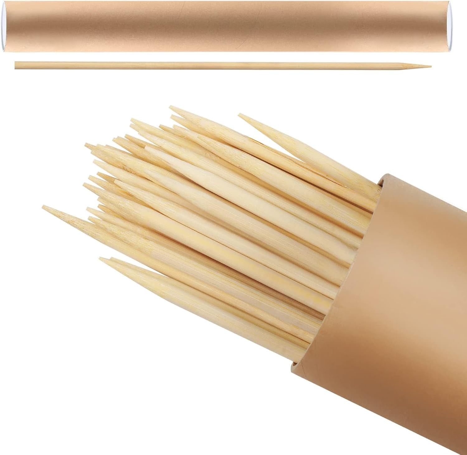 6.3mm Thick Bamboo Marshmallow Roasting Sticks, 36 Inch Extra Long ...