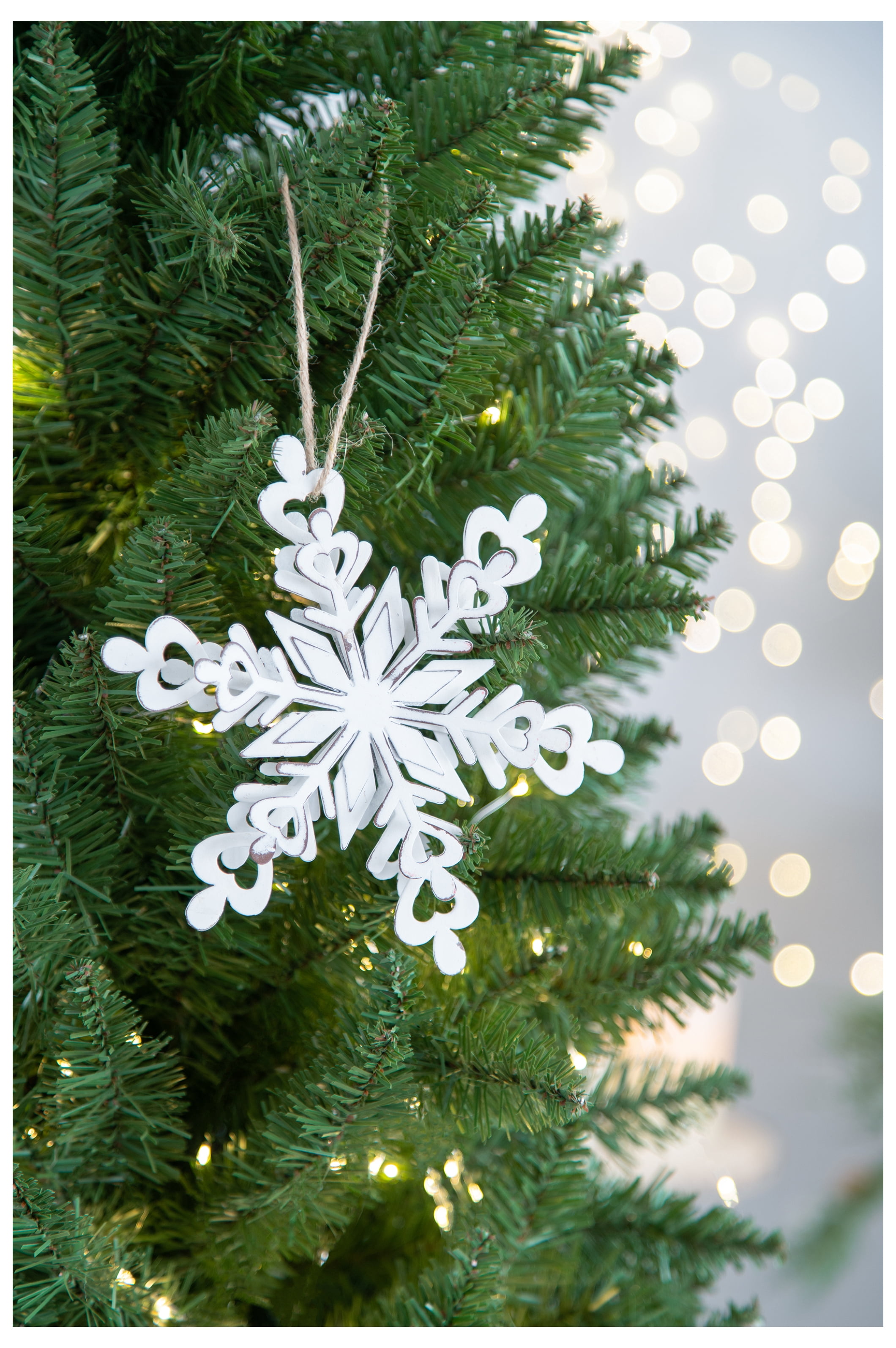 6.3x1.8x6.7" Iron Snowflake Hanger, Decorative Hanging Christmas Tree ...