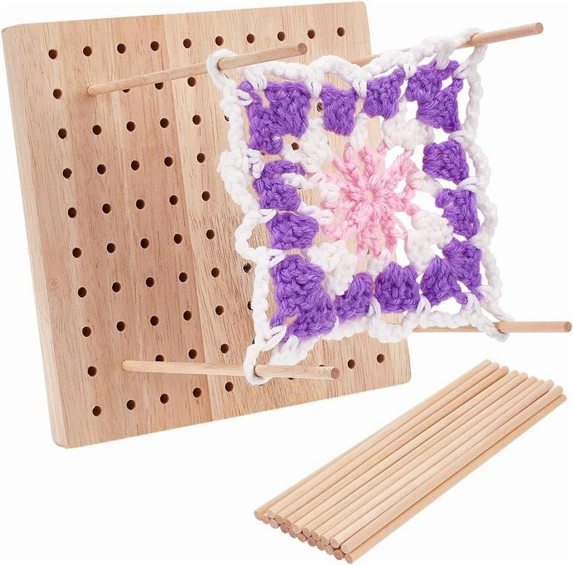 6.3x6.3 Inch Crochet Blocking Board Square Wooden Blocking Board with ...