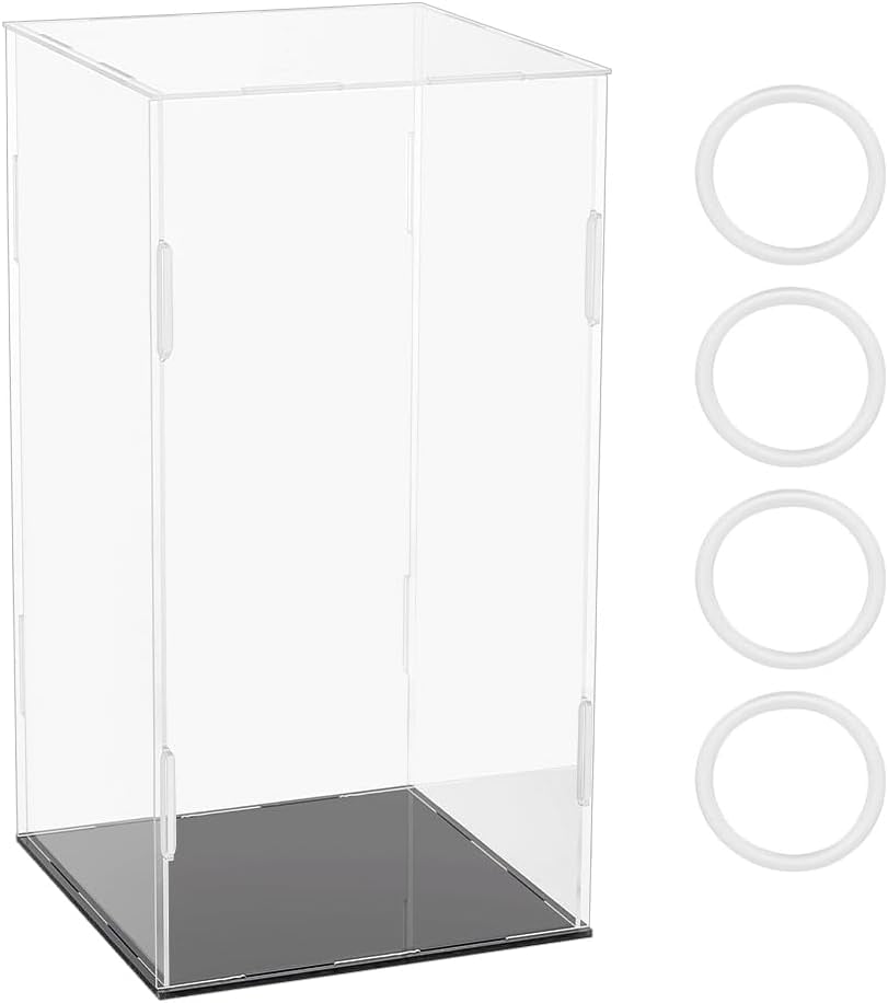6.3x6.3x12Inch Clear Acrylic Display Case Self-Assembly Rectangle ...