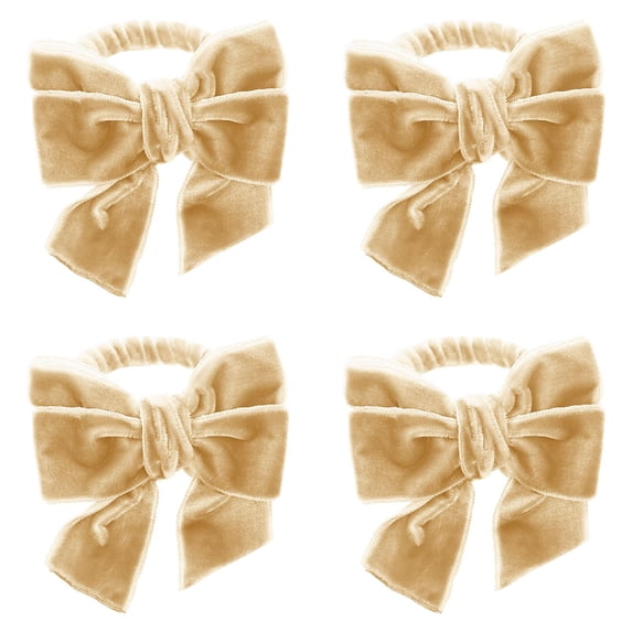 6/4/1 Pack Valentine's Day Velvet Bow Napkin Rings, Bowknot Napkin ...