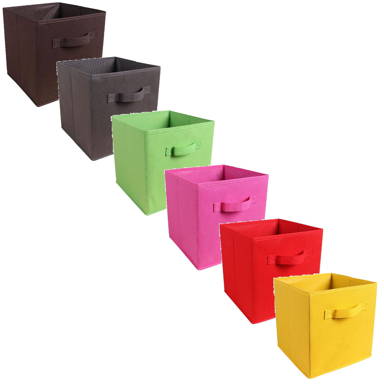 6/4/3/2/1pcs Collapsible Storage Cubes 11 Inch Heavy Duty Fabric ...