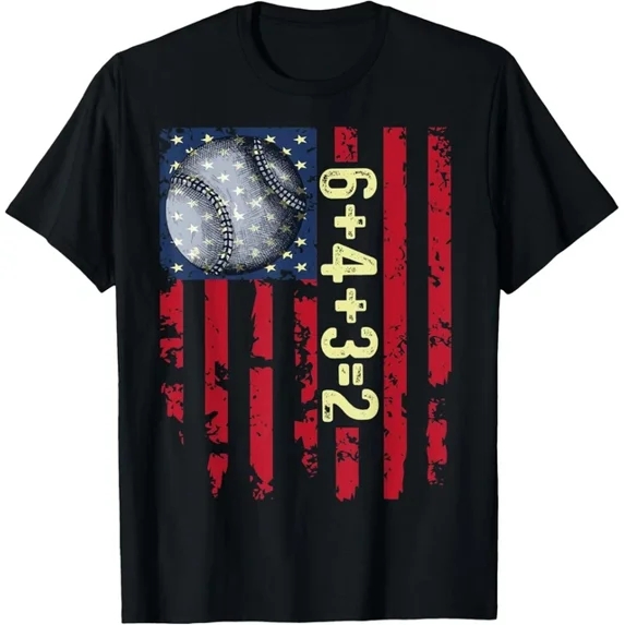 6+4+3=2 Double Play Baseball Player Tee Baseball Saying T-Shirt, Unisex ...