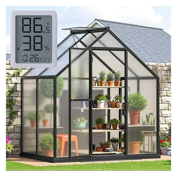 6×4FT Small Greenhouse, Walk in Green Houses for Outside and Garden ...