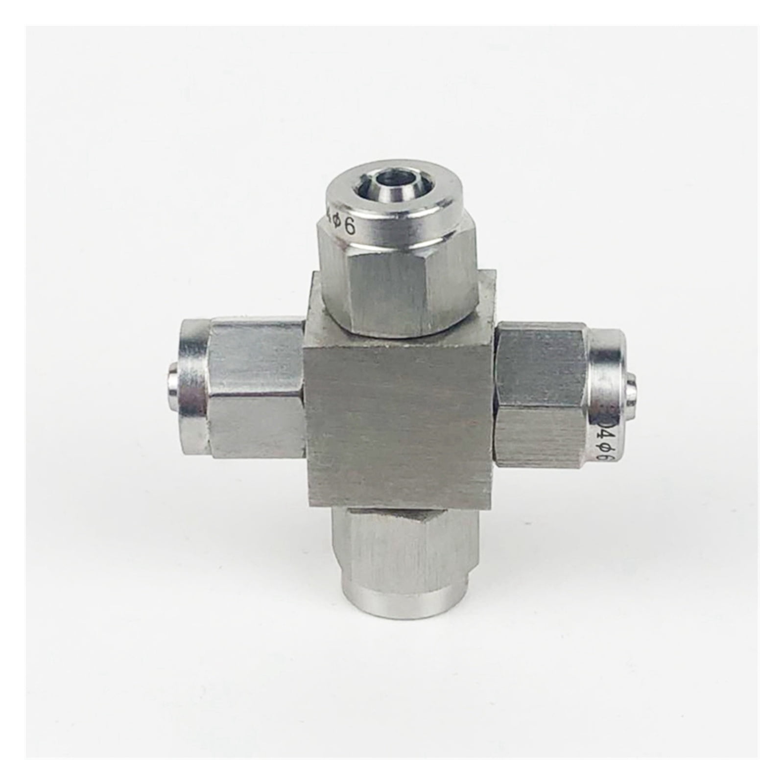 6*4mm 8*6mm OD/ID Equal Quick Tube Pipe Fitting Cross Union Connector ...