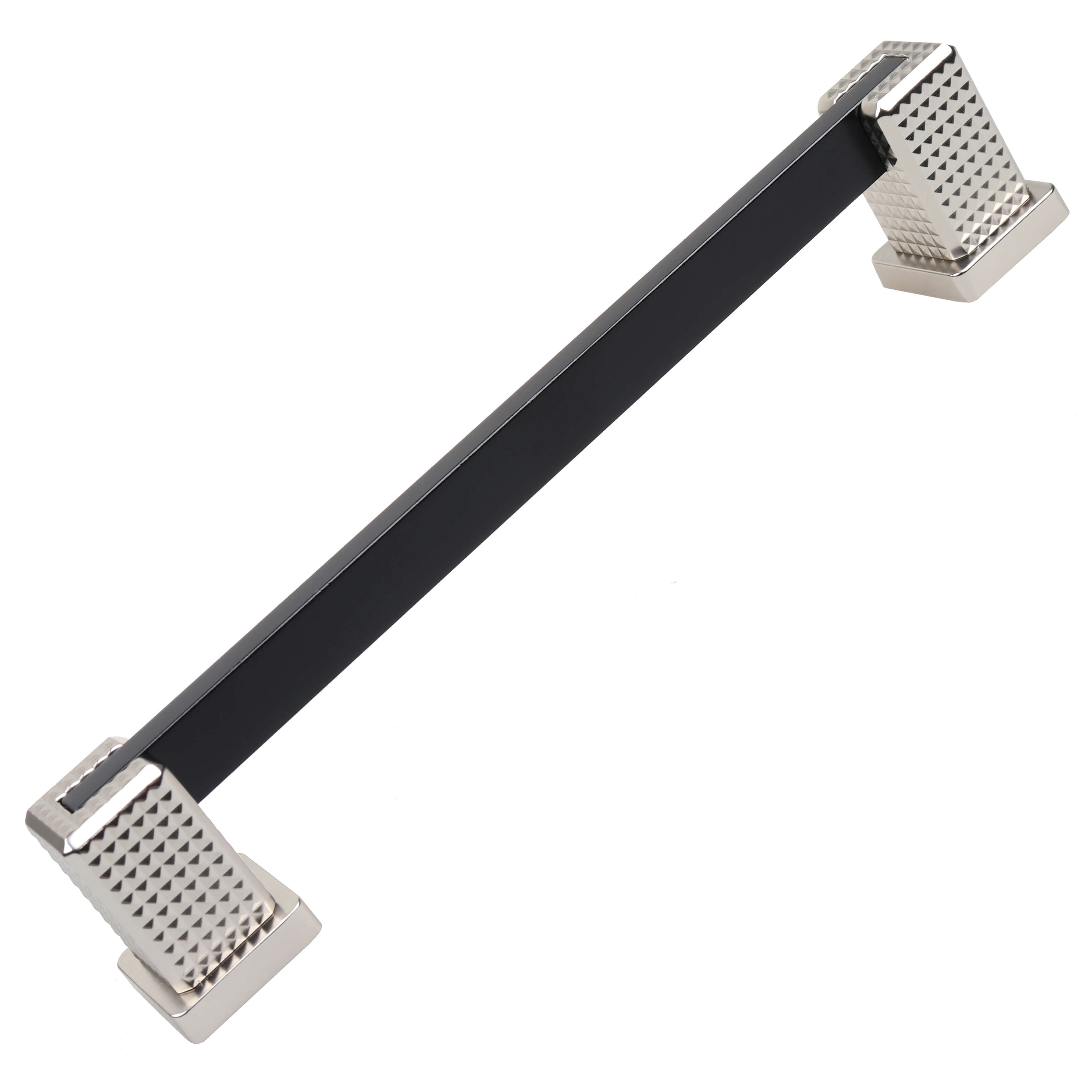 6-5/16 in. Modern Flat Embossed Matte Black Cabinet Pulls (25-Pack ...