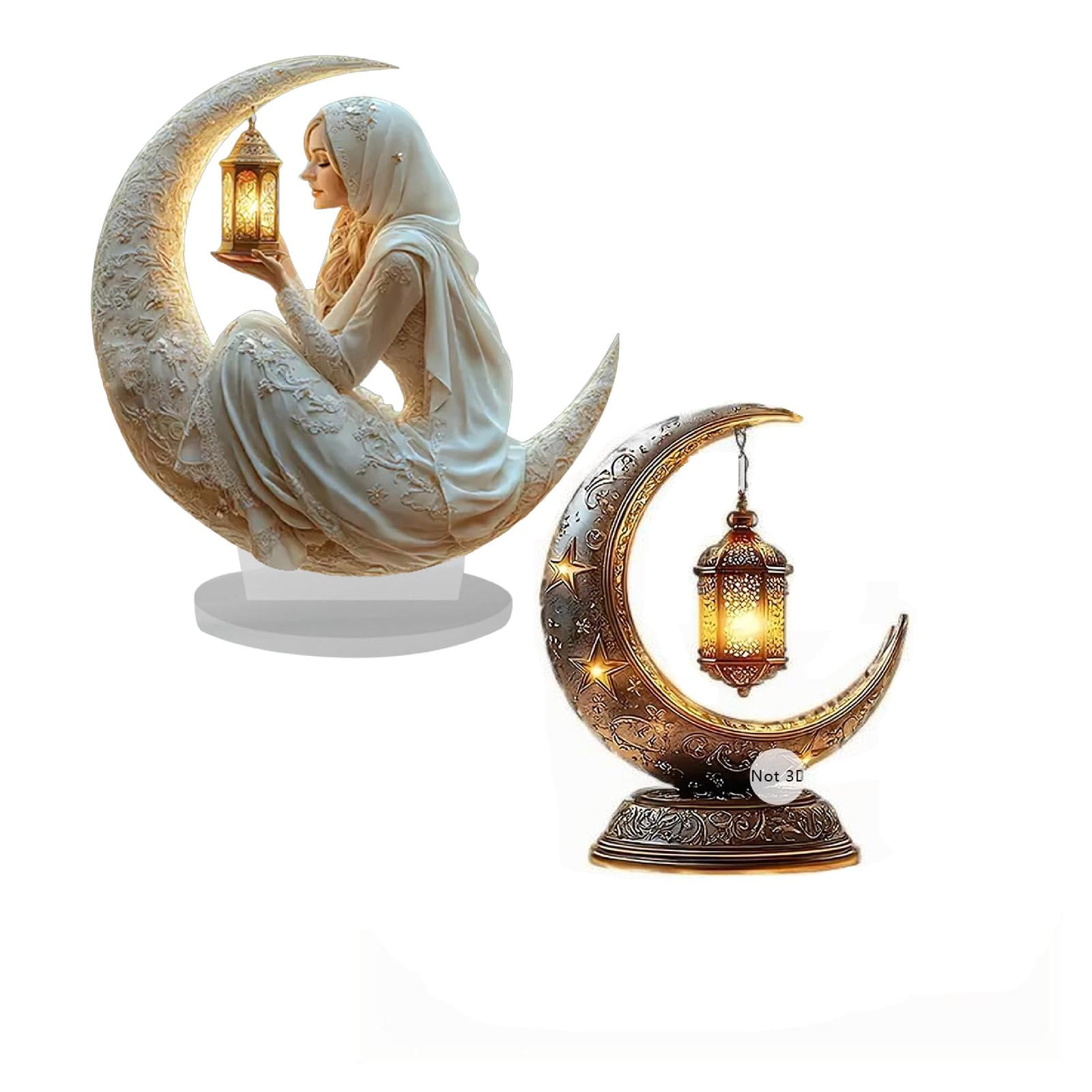 6/5/4/3/2/1Pcs 2025 Eid Mubarak Table Top Decorations Muslim Arabic ...