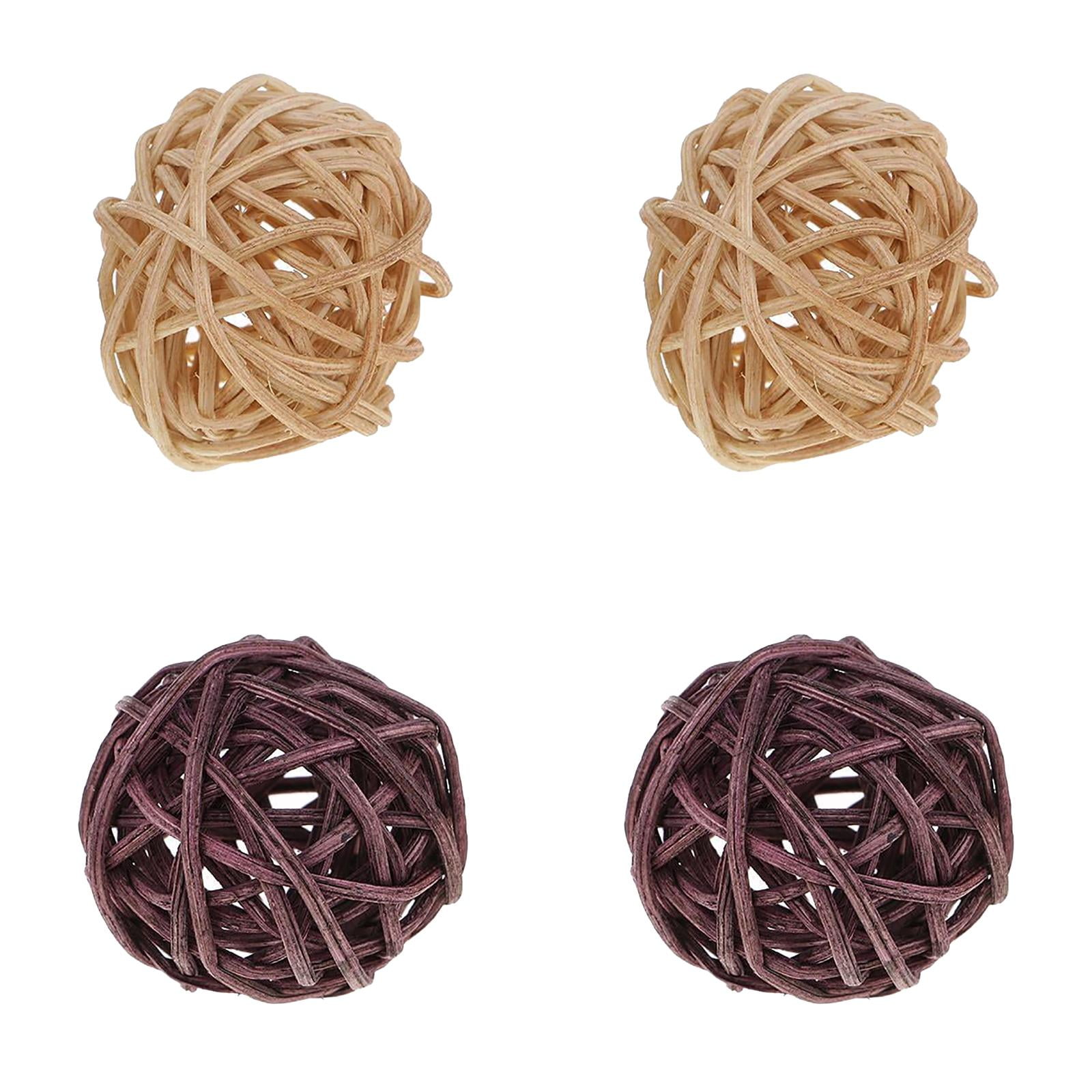 6/5/4/3/2/1pcs Big Wicker Rattan Balls, 3 Colors Decorative Balls ...