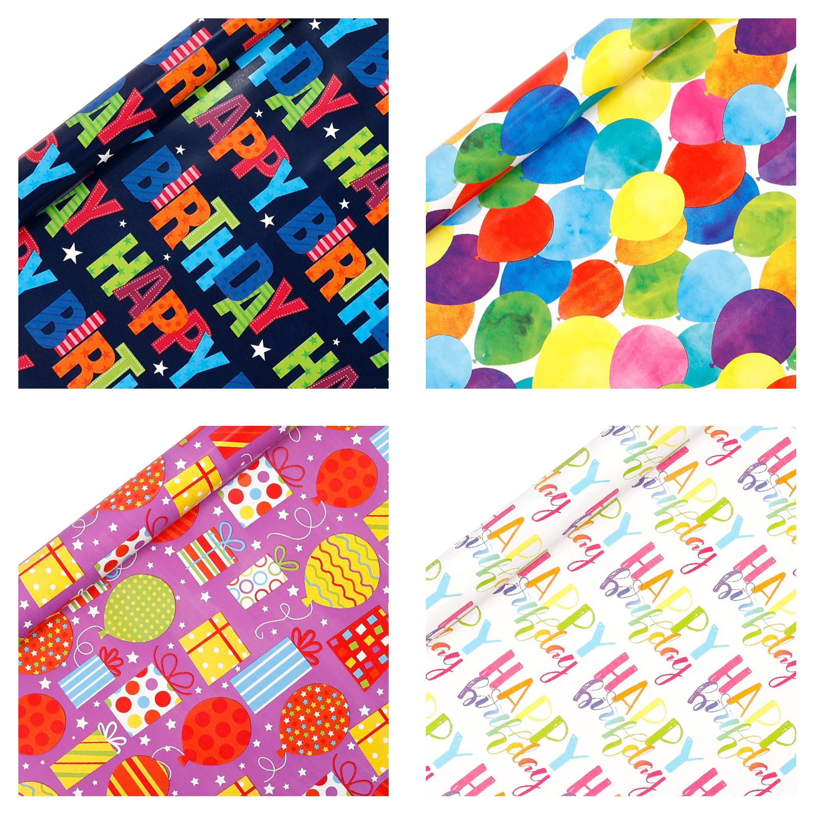 6/5/4/3/2/1pcs Birthday Wrapping Paper Birthday Gift Wrapping Paper ...